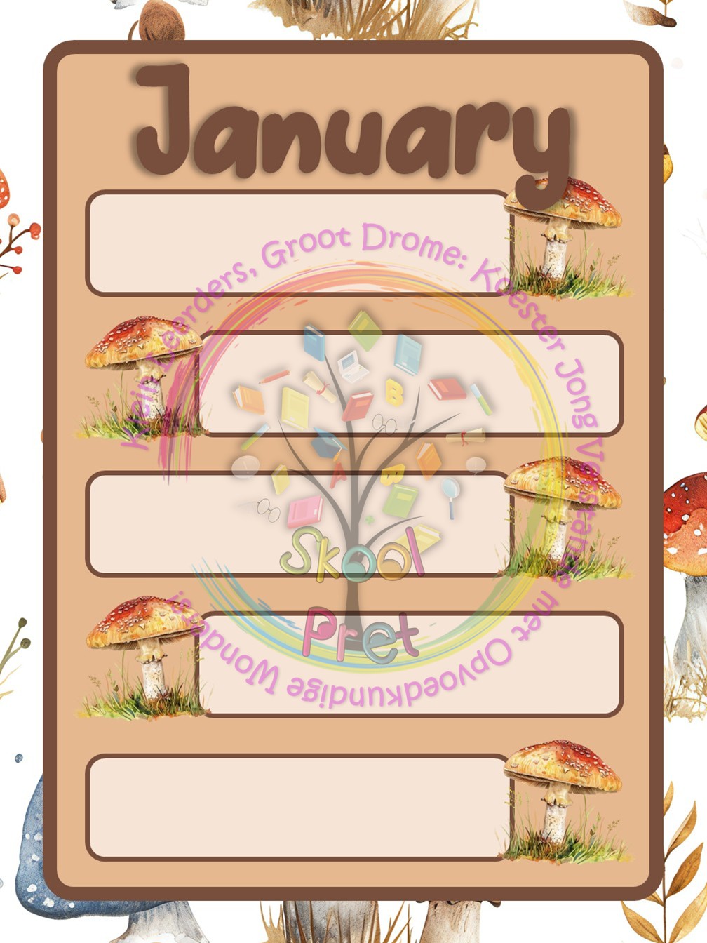 Forest Mushroom Classroom Theme – Skool Pret
