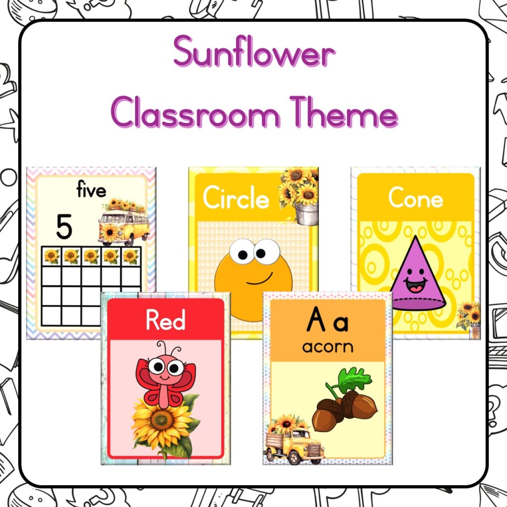 Sunflower Classroom Theme – Skool Pret