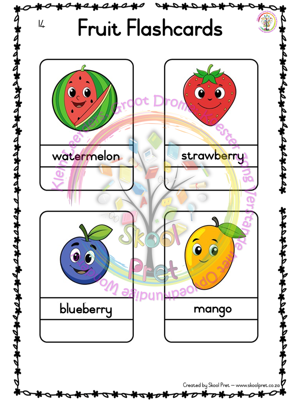 Fruit and Vegetables Activity Book – Skool Pret